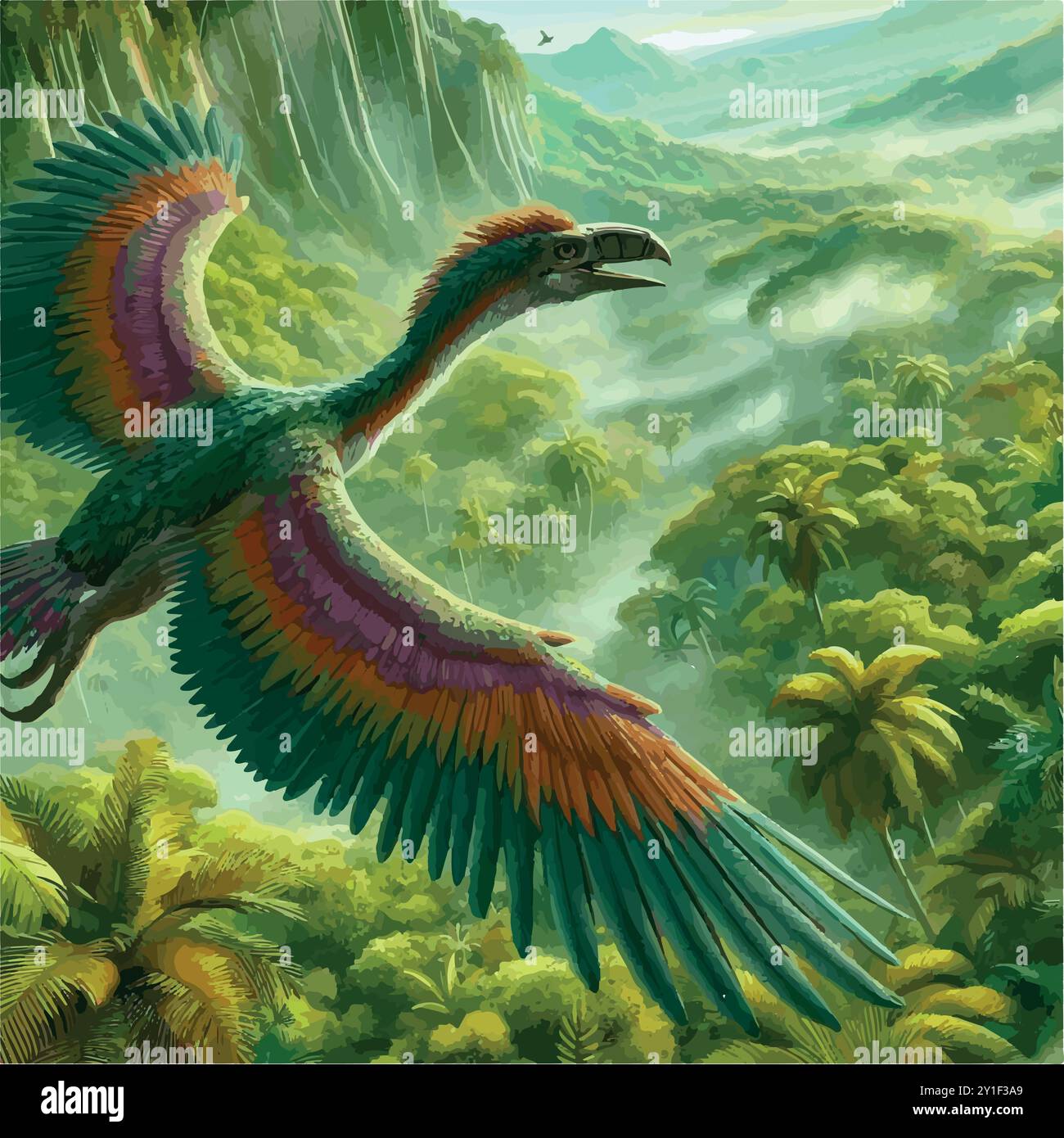 Quetzalcoatlus: The Winged Predator That Stalked the Skies Stock Vector ...