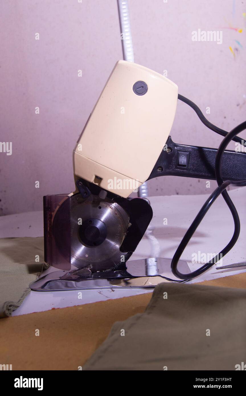 machine for cutting in clothing manufacturing convections Stock Photo ...