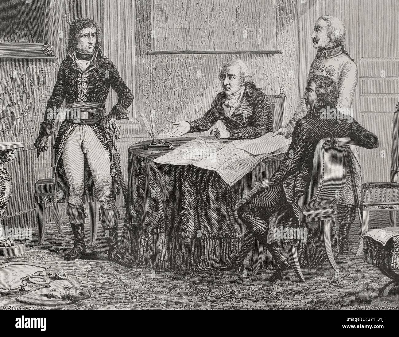 Treaty of Campo Formio. Signed on 17 October 1797 at Villa Manin ...