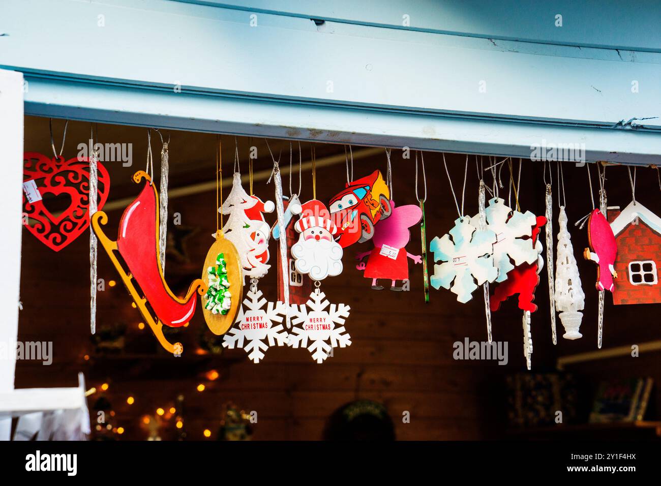 different Christmas toys,Santas,snowmen Christmas trees Stock Photo - Alamy