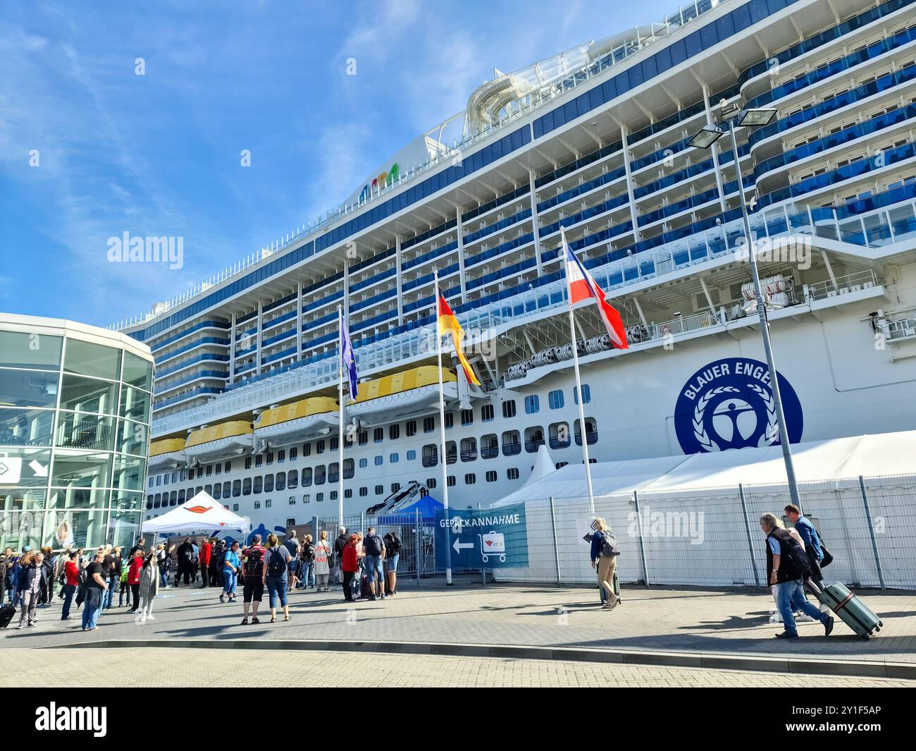 Kiel, Germany - 31 August 2024: The cruise ship Aida Nova in the port ...