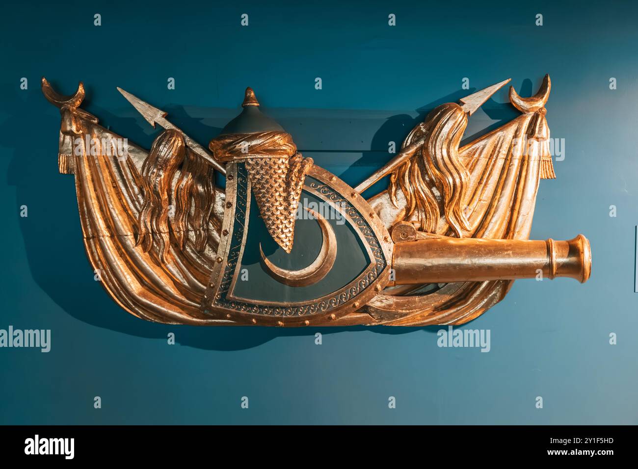 09 July 2024, Deniz Museum, Istanbul, Turkey: A detailed view of a ...