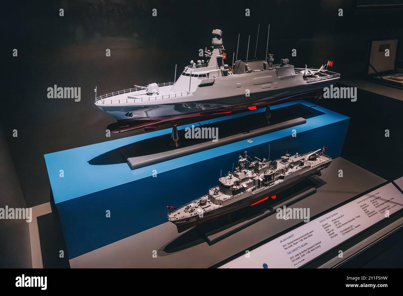 09 July 2024, Deniz Museum, Istanbul, Turkey: A miniature model of a ...