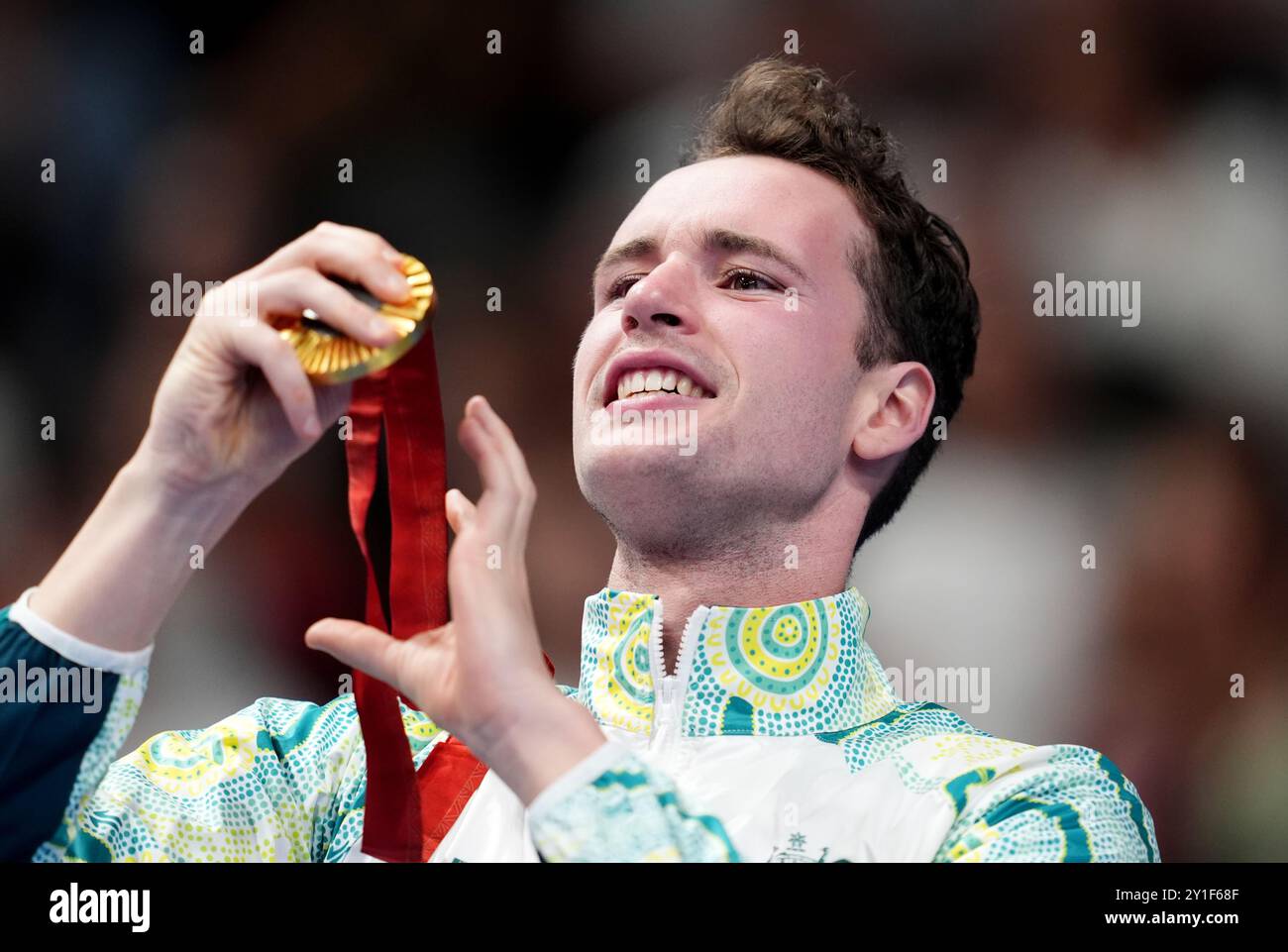 Australia's Benjamin Hance with the gold medal after the Men's 100m ...