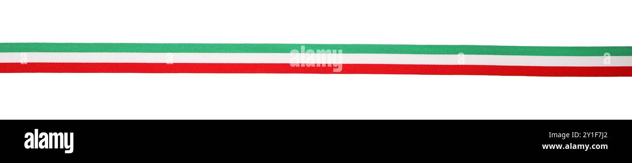 Ribbon with Italy flag pattern isolated on white Stock Photo - Alamy