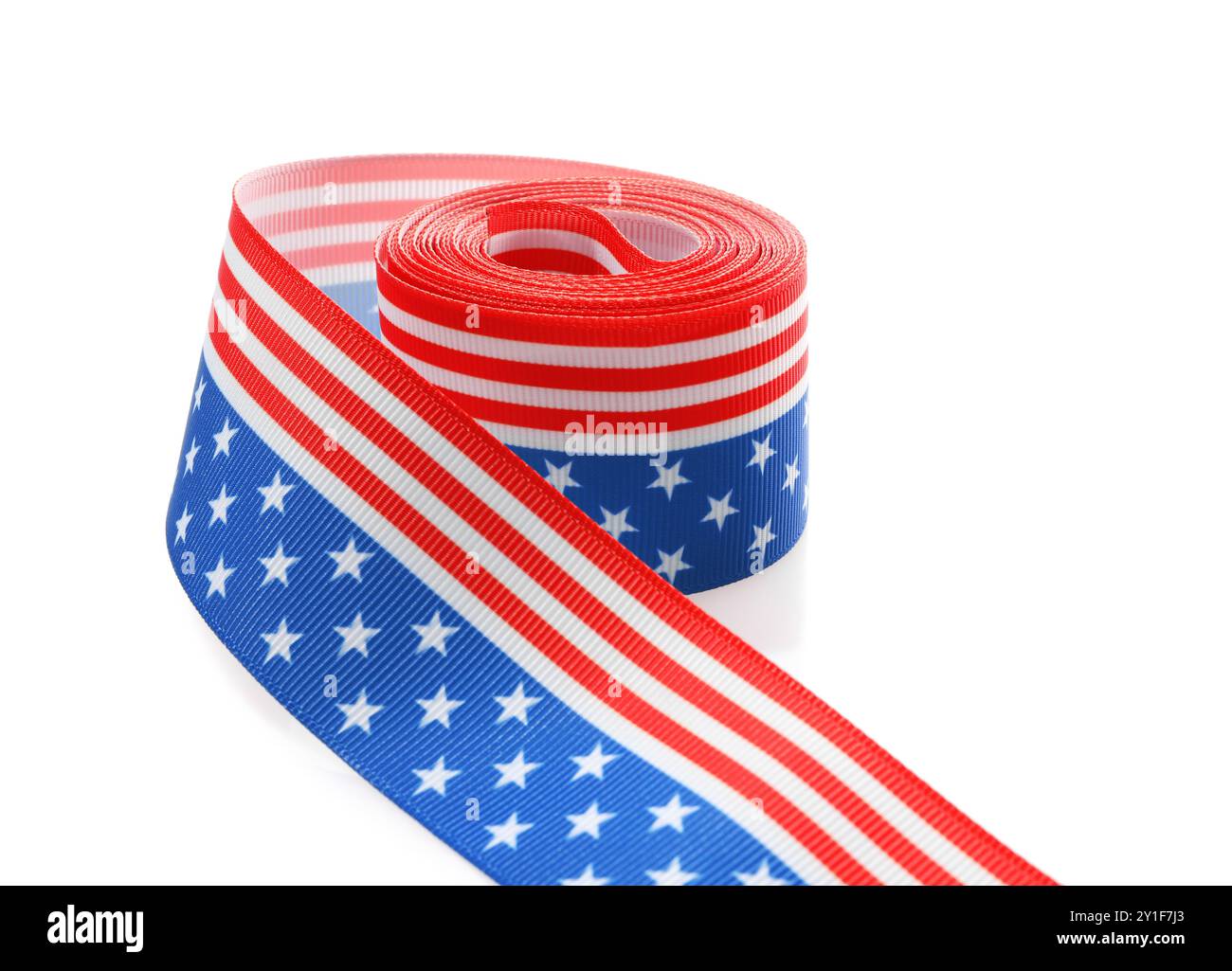 Roll with ribbon in colors of American flag isolated on white Stock ...