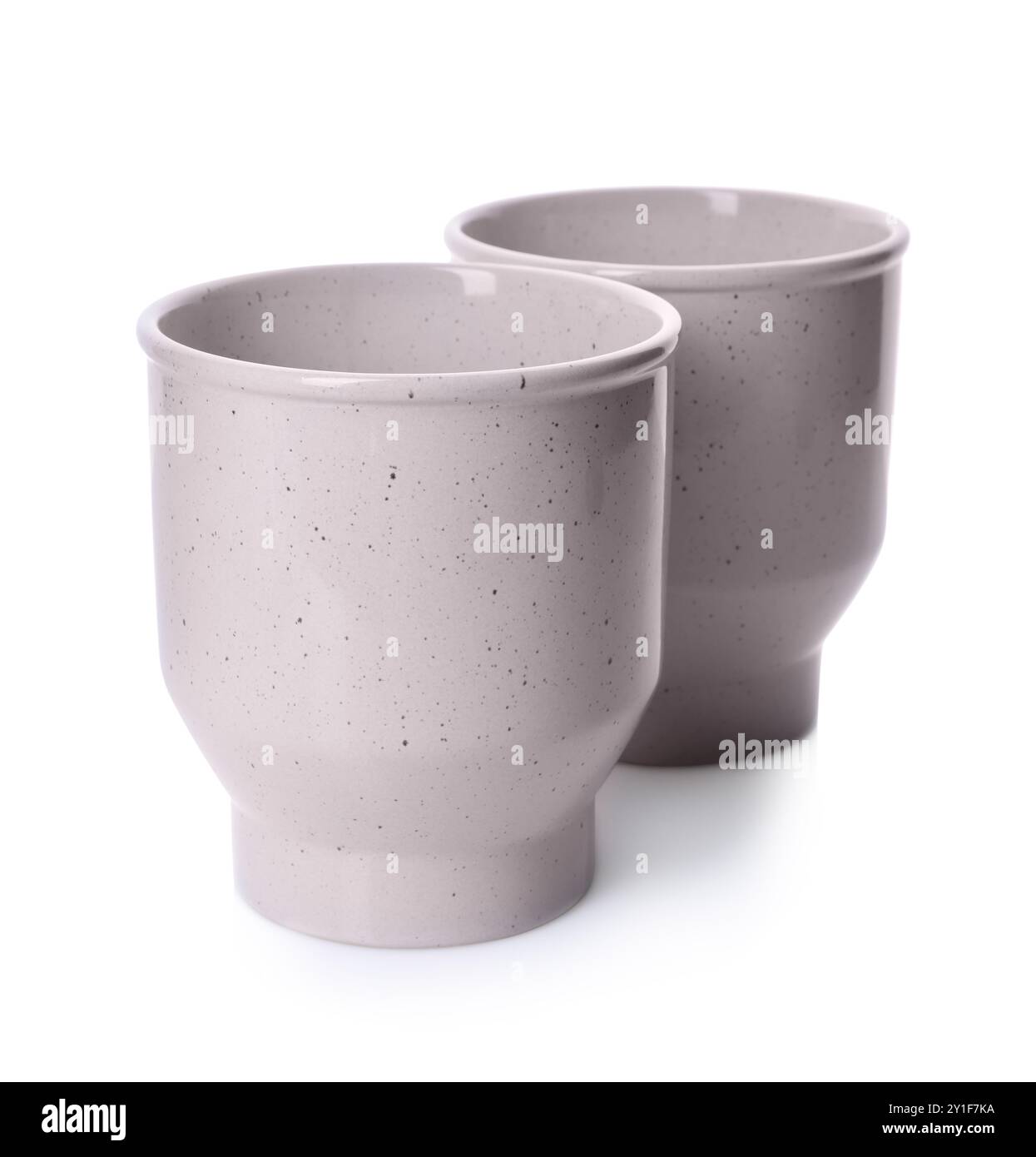 Two beautiful ceramic vases isolated on white Stock Photo - Alamy