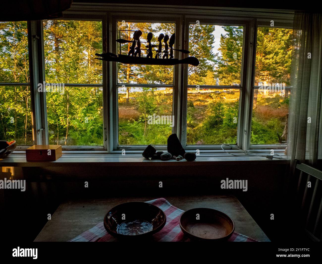The inside window of a cottage Stock Photo - Alamy
