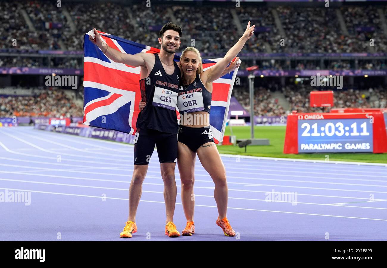 Great Britain's Zachary Shaw and Ali Smith celebrate silver in the ...