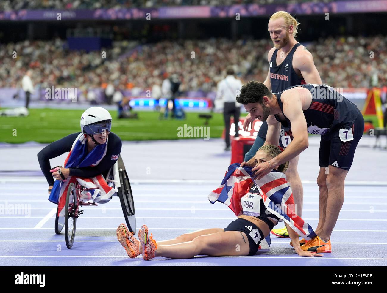 Great Britain's Samanthan Kinghorn, Zachary Shaw, Ali Smith and Jonnie ...