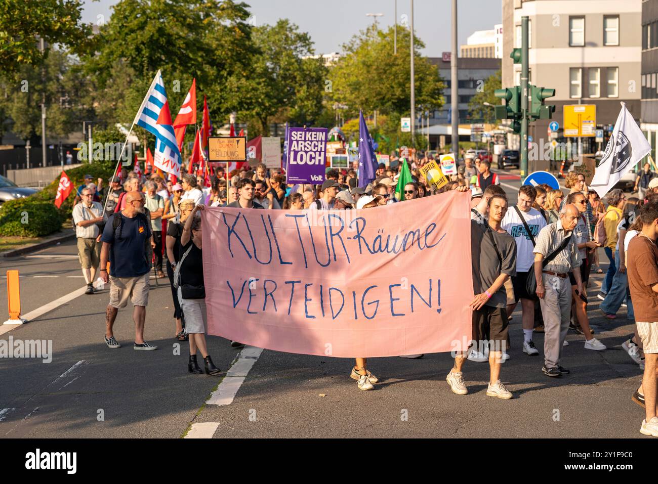 Protests against a so-called citizens' dialogue of the AfD in the ...