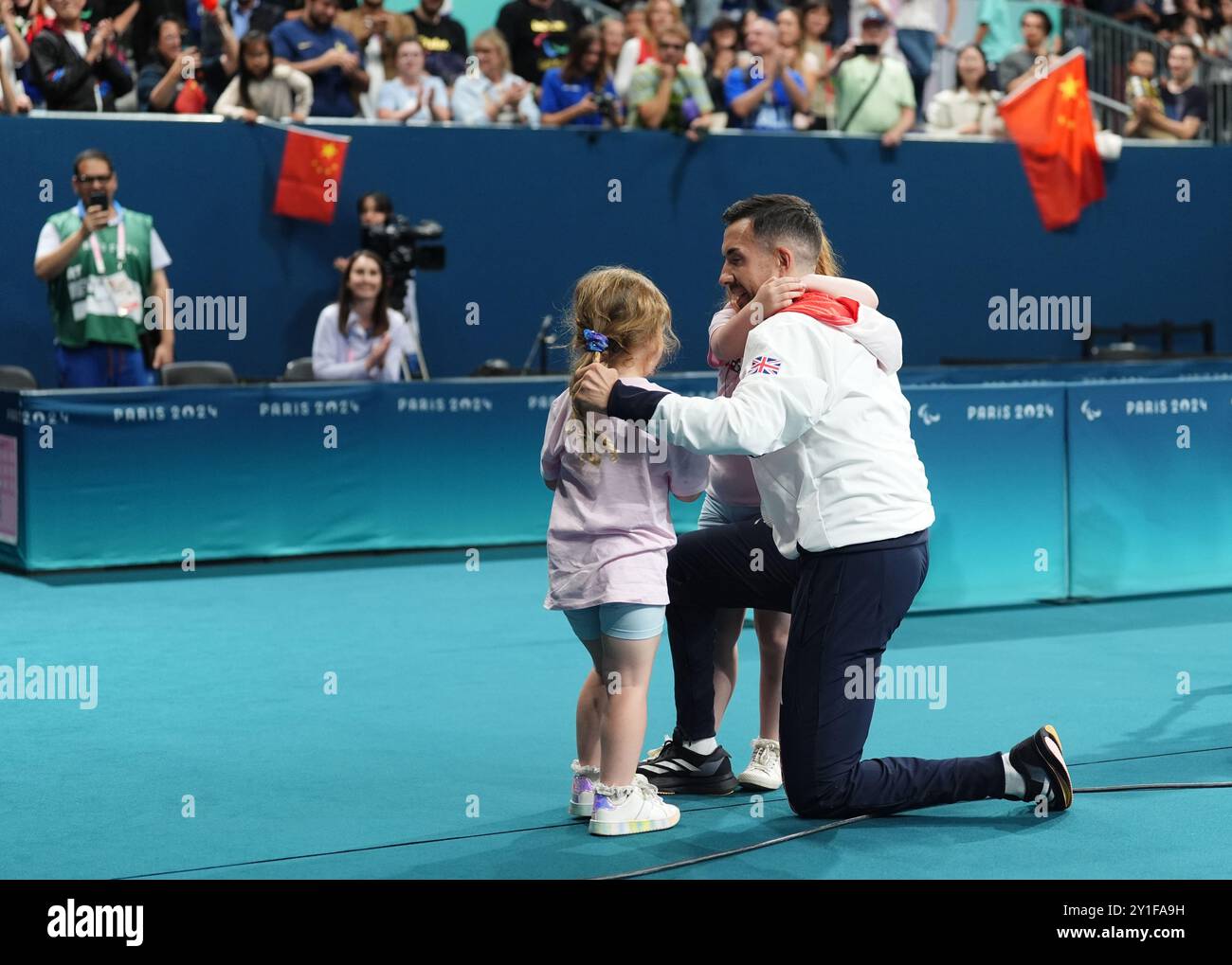 Great Britain's Will Bayley celebrates with family after winning silver ...