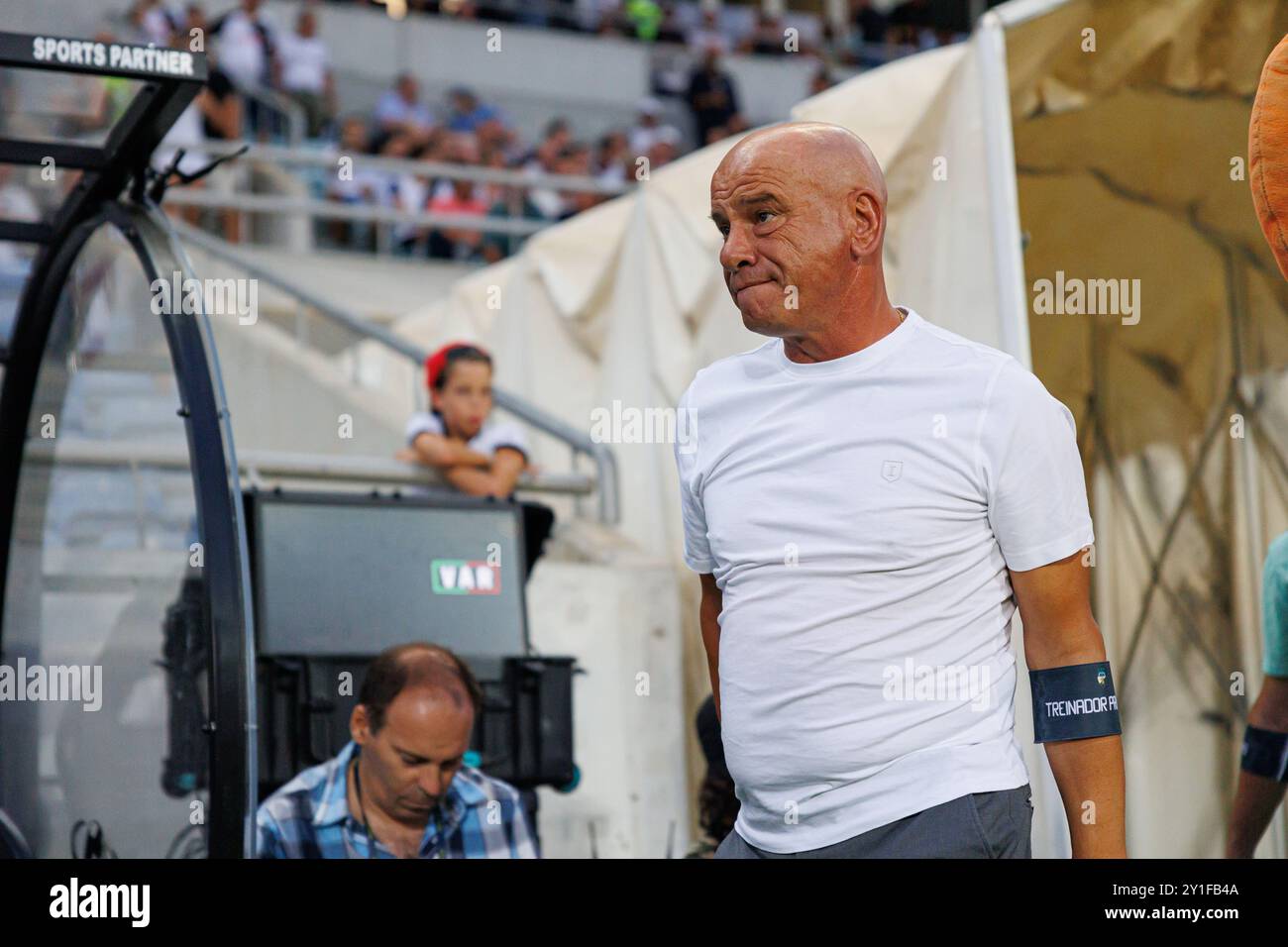 Jose Mota seen during Liga Portugal game between teams of SC Farense ...