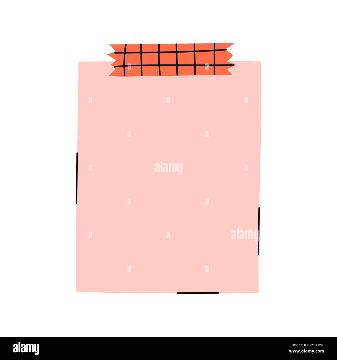 Blank note paper isolated vector element. Illustration of empty ...