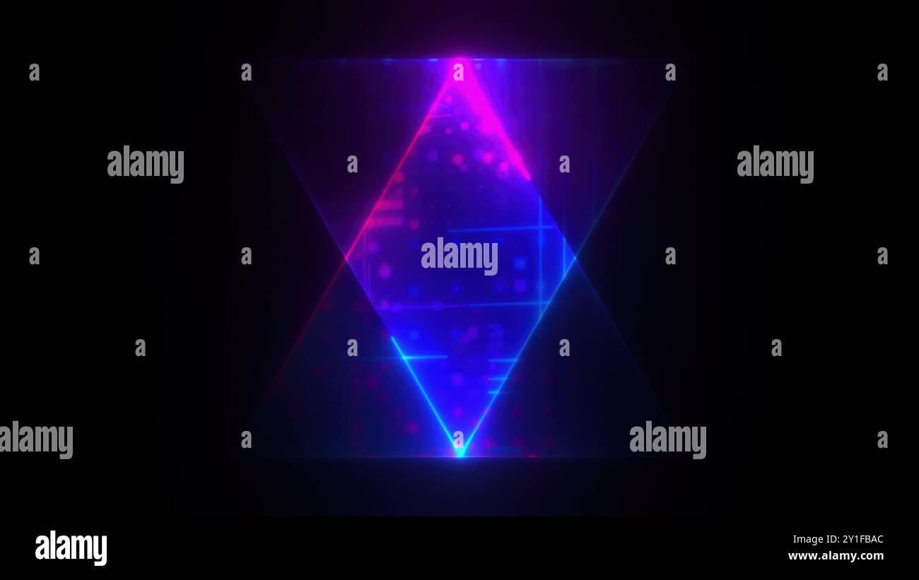 Abstract neon triangle. Computer generated 3d render Stock Photo - Alamy