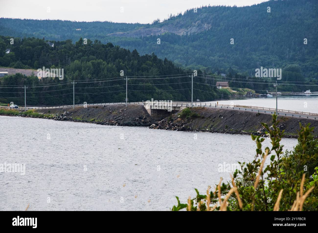 Hefferton Causeway connecting Random Island to Milton in Newfoundland ...