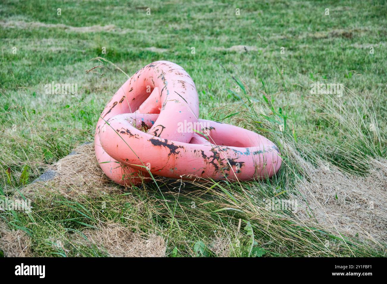 Anchor chain or rode display at Bull Arm Fabrication Site on the Trans ...