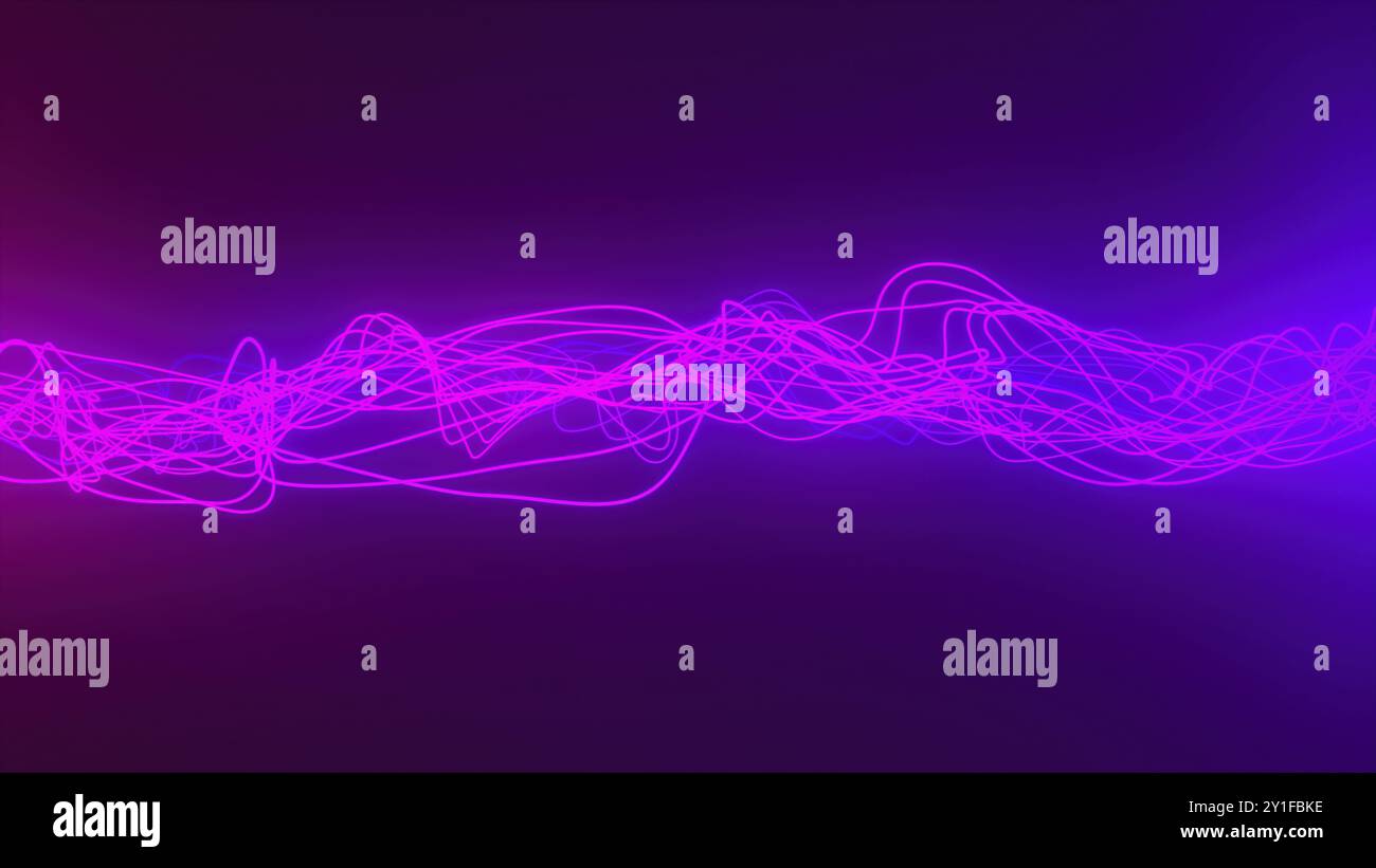 Colorful futuristic wave lines. Computer generated 3d render Stock ...