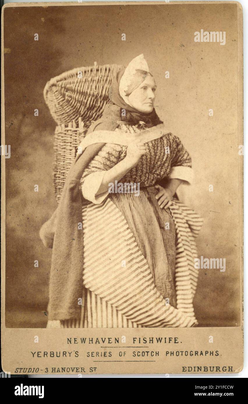Newhaven Fishwives in occupational clothes, posed in Edward Reuben ...