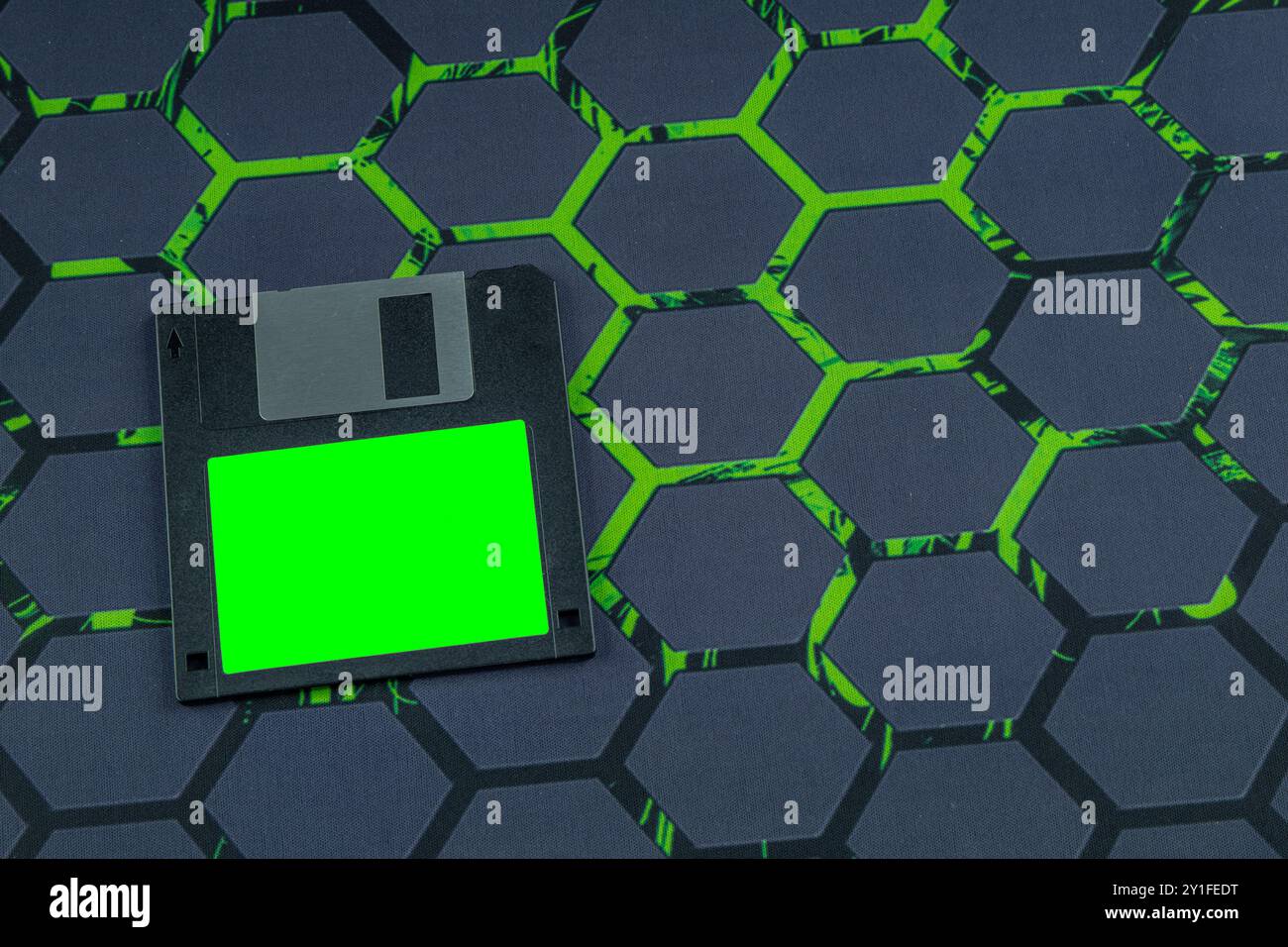 Colorful old floppy disks for old 16-bit and 8-bit 3.5-inch computers ...