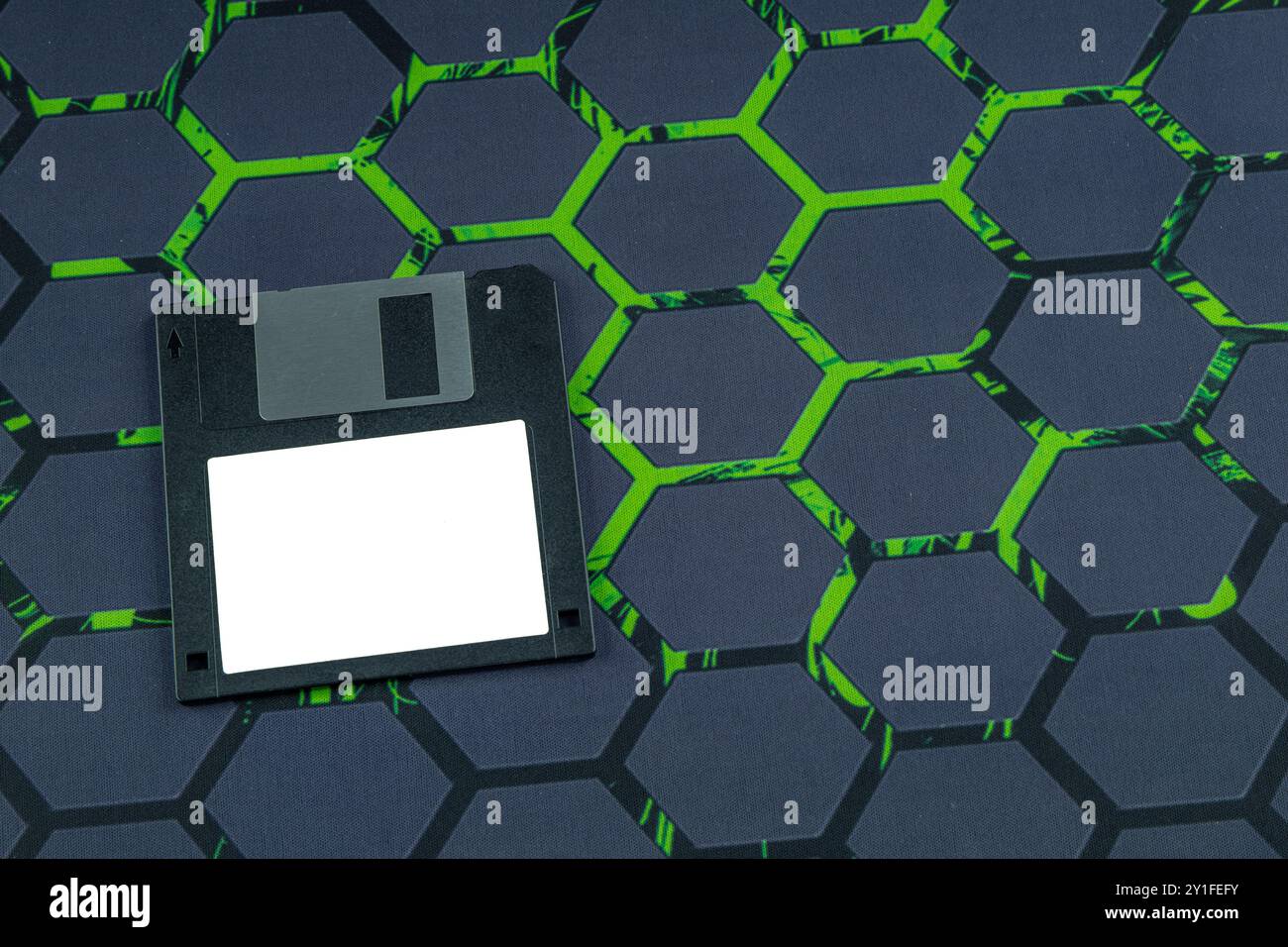 Colorful old floppy disks for old 16-bit and 8-bit 3.5-inch computers ...