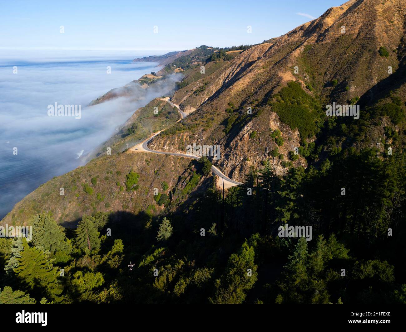 Big sur road from above hi-res stock photography and images - Alamy