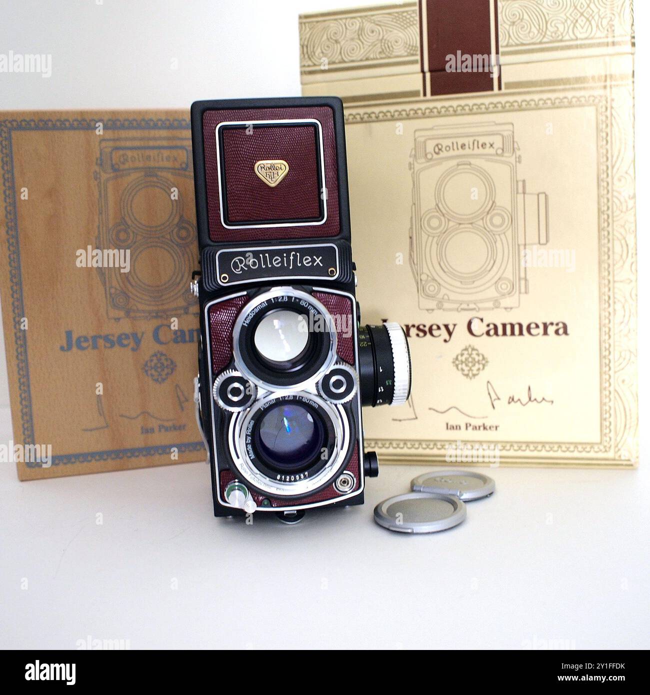 A series of images showing some special editions of the Rolleiflex TLR ...