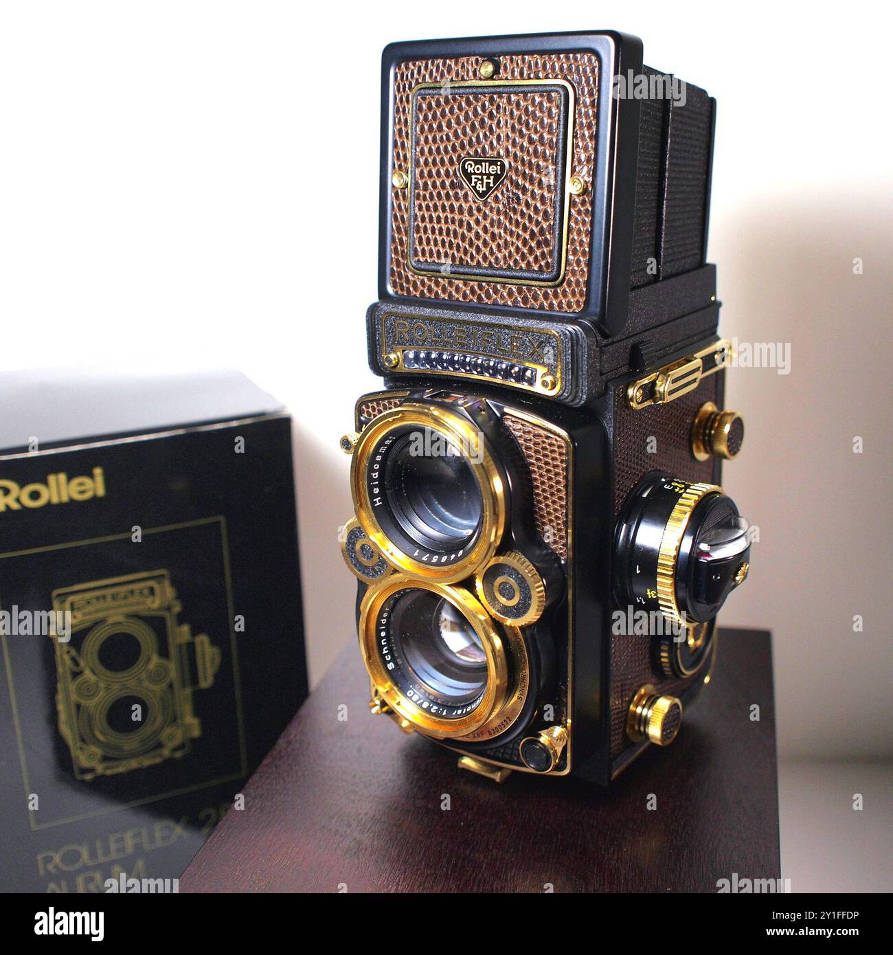 A series of images showing some special editions of the Rolleiflex TLR ...