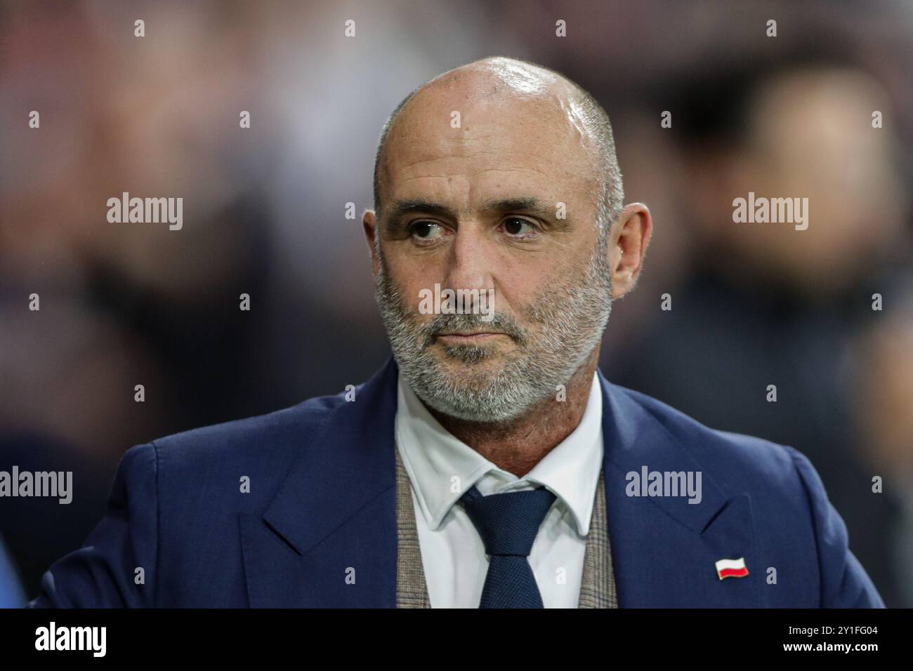 Coach Michal Probierz of Poland seen during the UEFA Nations League ...