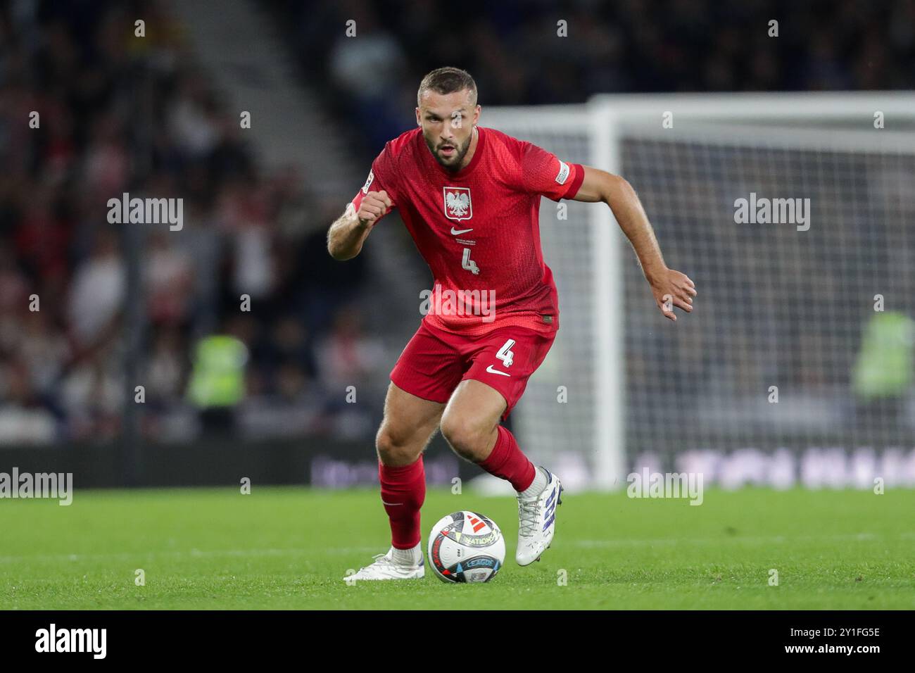 Sebastian Walukiewicz of Poland in action during the UEFA Nations ...