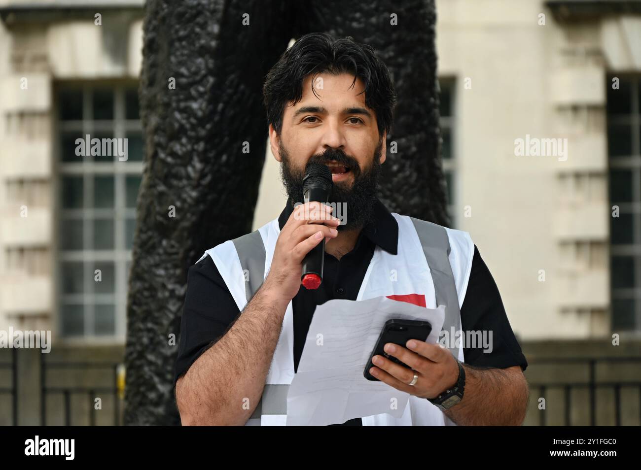 LONDON, ENGLAND: 6th September 2024: Speaker Milad Azad Hamidi ...