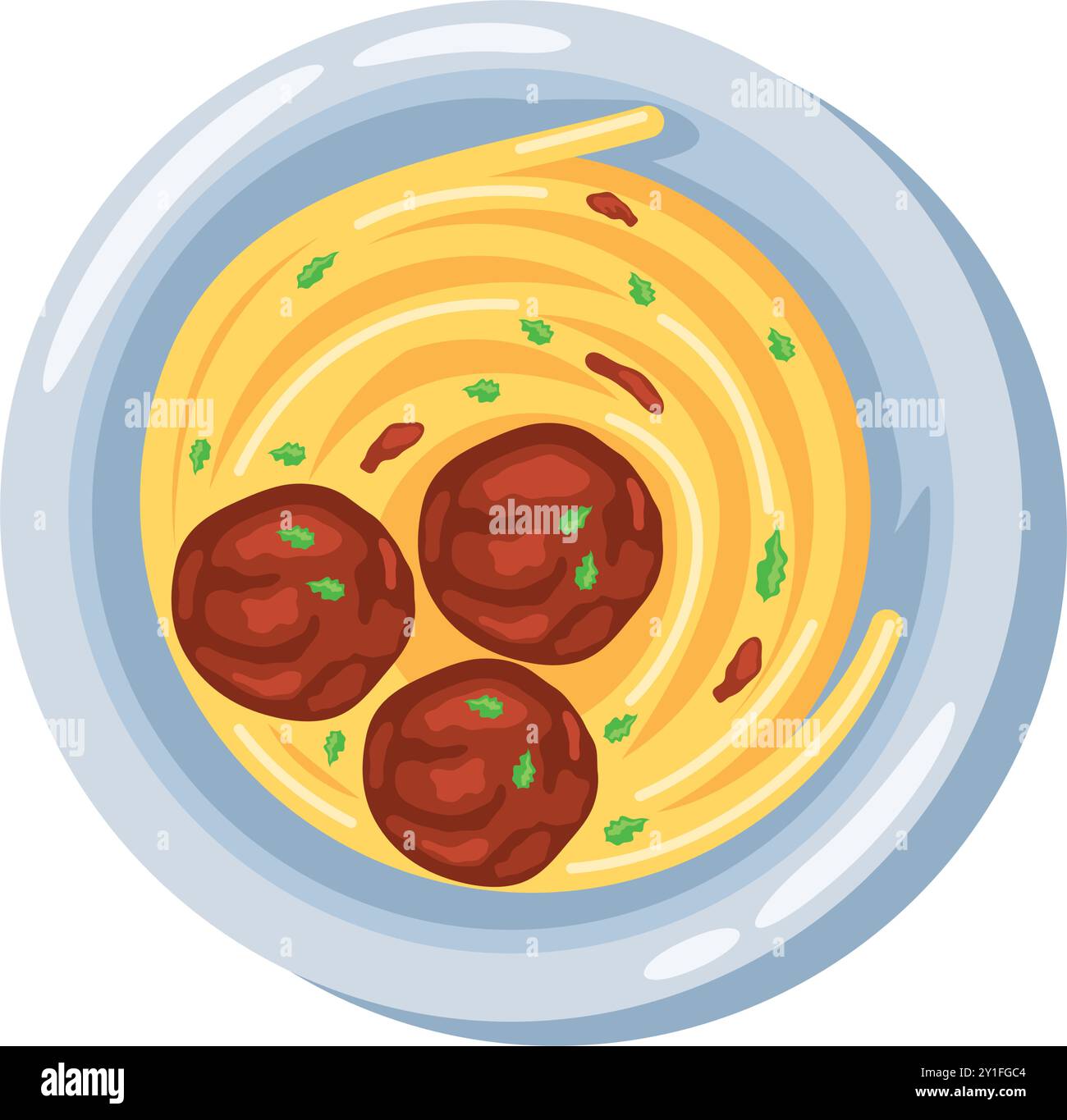 Spaghetti cheese meatballs Stock Vector Images - Alamy