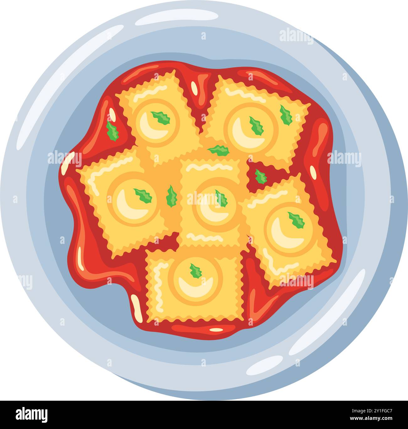 ravioli pasta italian food Stock Vector Image & Art - Alamy