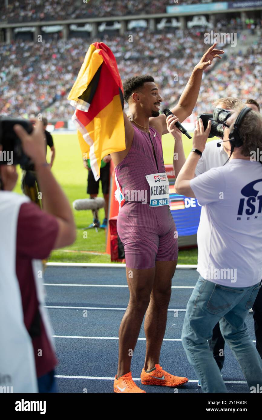 Berlin, Germany. 01rd Sep, 2024. Athletics, Meeting, ISTAF: 100m men ...