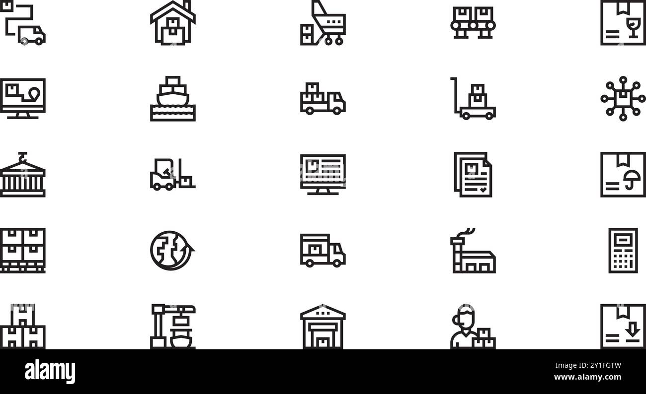 Logistic icons High-Quality Vector Icons Collection with Editable ...