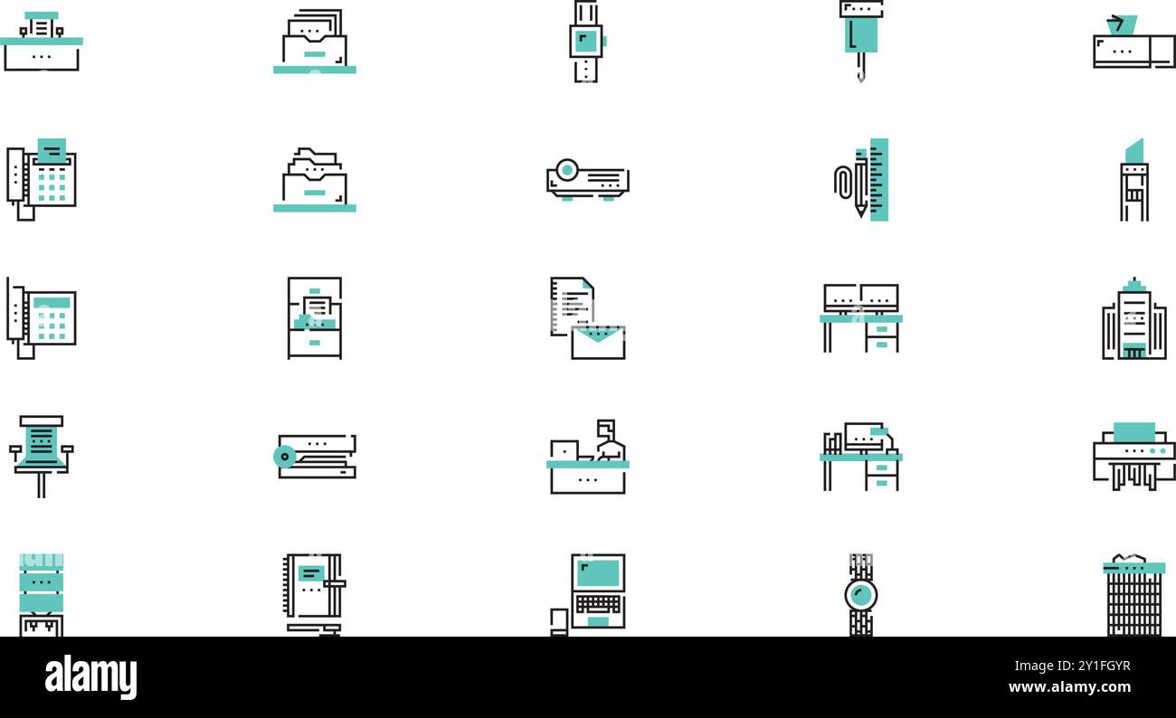Workplace icons High-Quality Vector Icons Collection with Editable ...