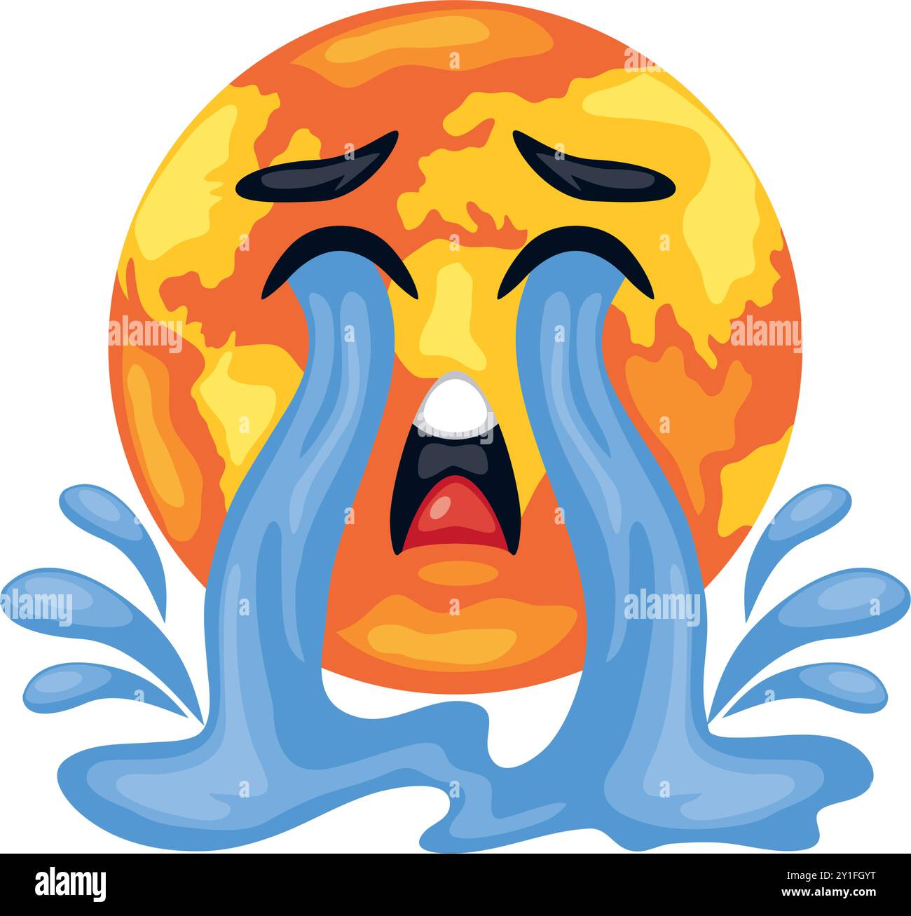 cry cartoon earth global warming Stock Vector Image & Art - Alamy