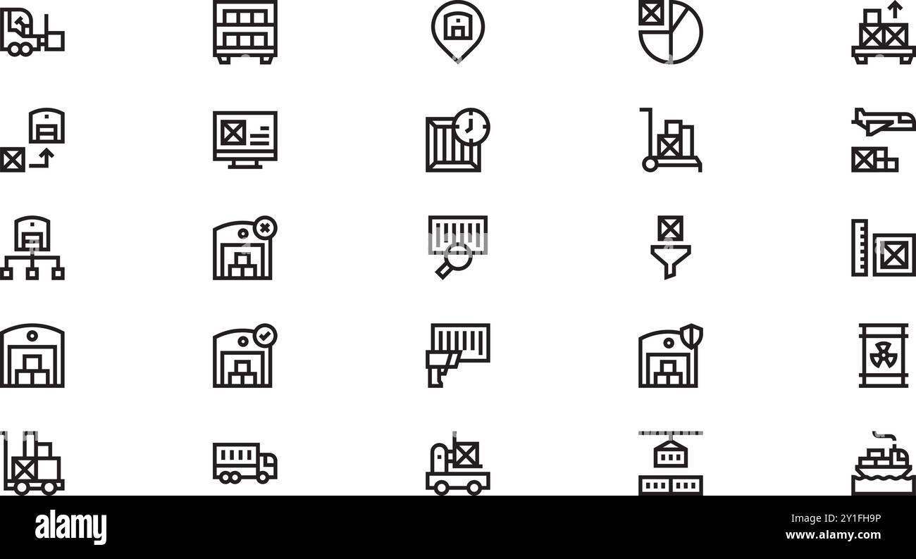 Warehouse management icons High-Quality Vector Icons Collection with ...