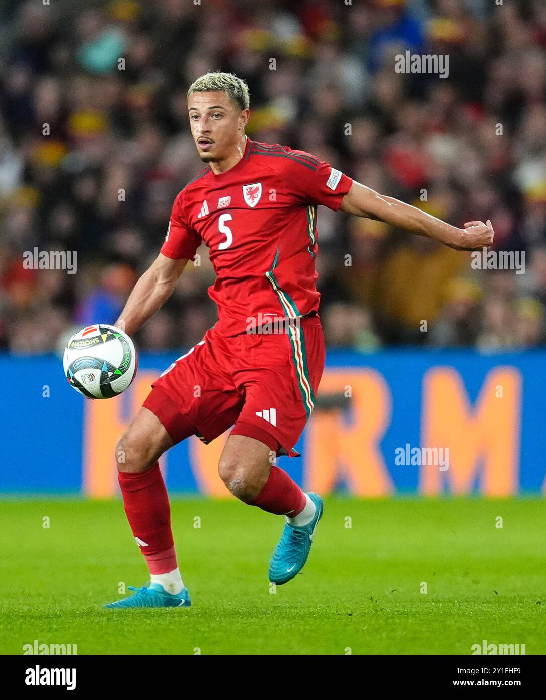Wales' Ethan Ampadu during the UEFA Nations League Group H match at ...
