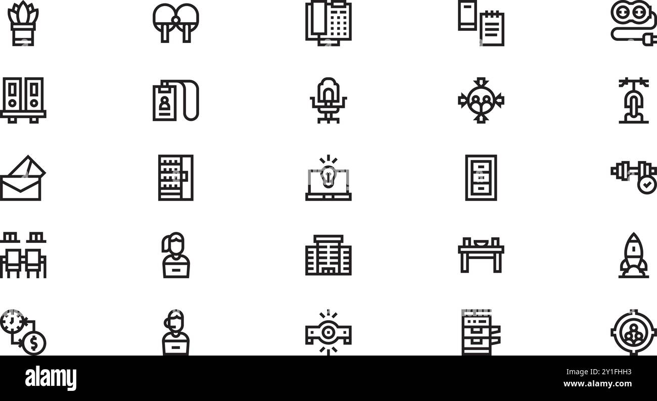 Coworking space icons High-Quality Vector Icons Collection with ...