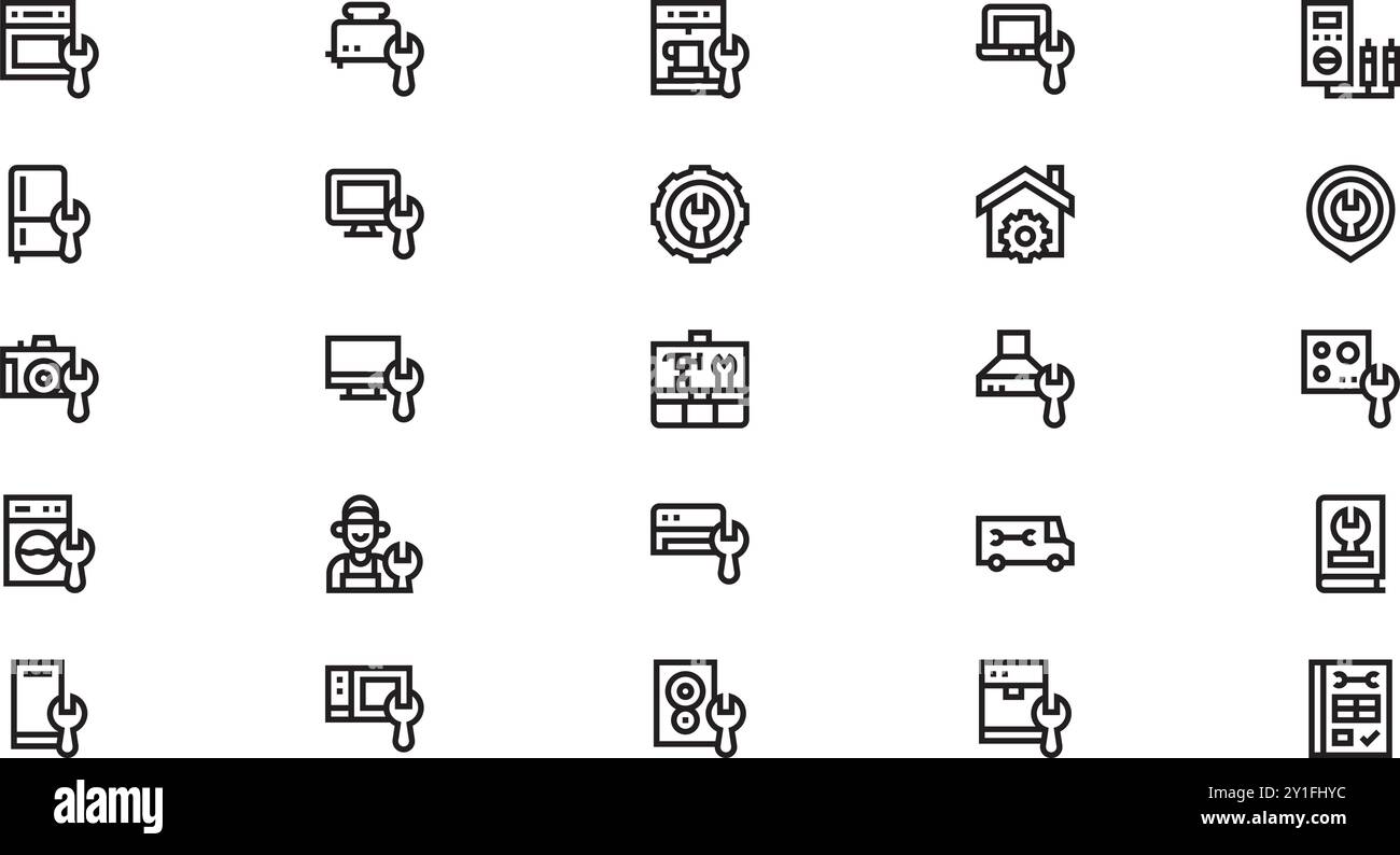 Appliance repair icons High-Quality Vector Icons Collection with ...
