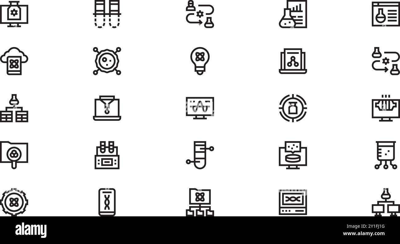 Virtual lab icons High-Quality Vector Icons Collection with Editable ...
