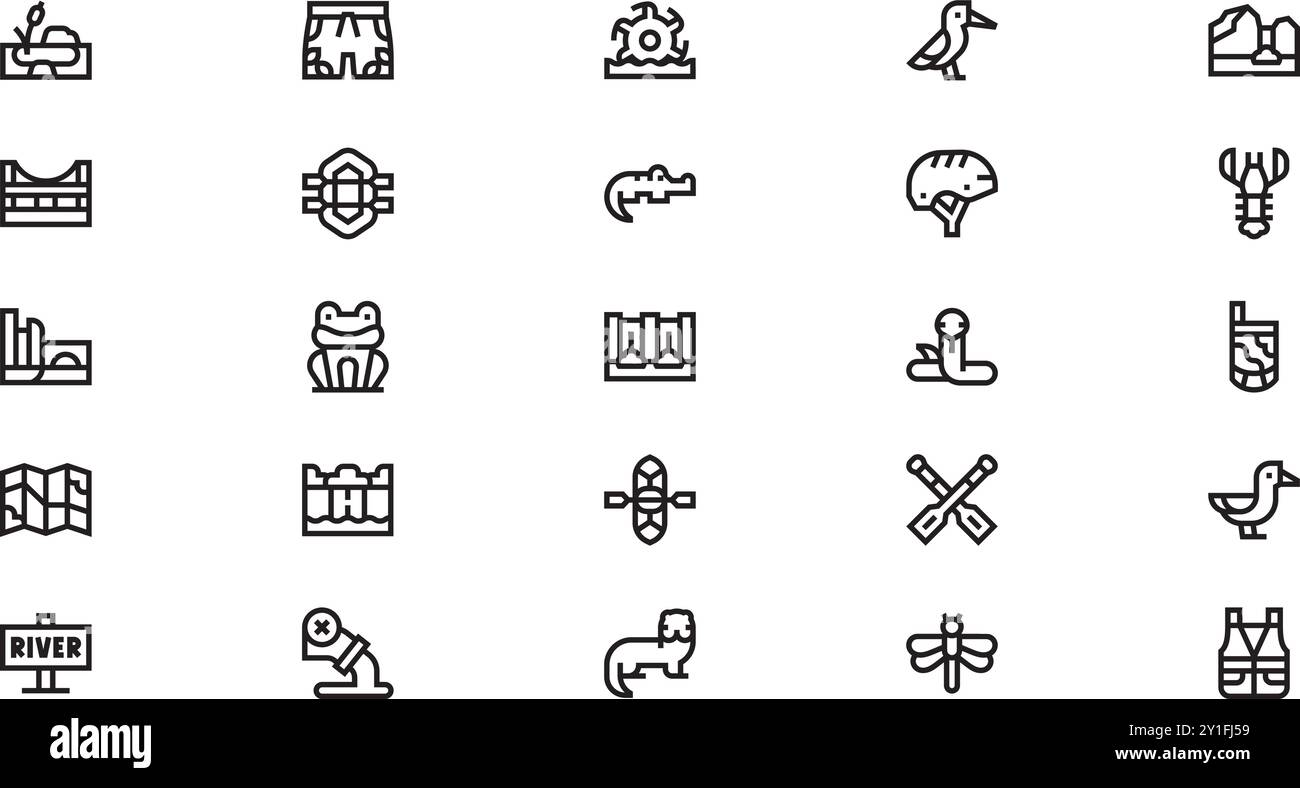 River icons High-Quality Vector Icons Collection with Editable Stroke ...