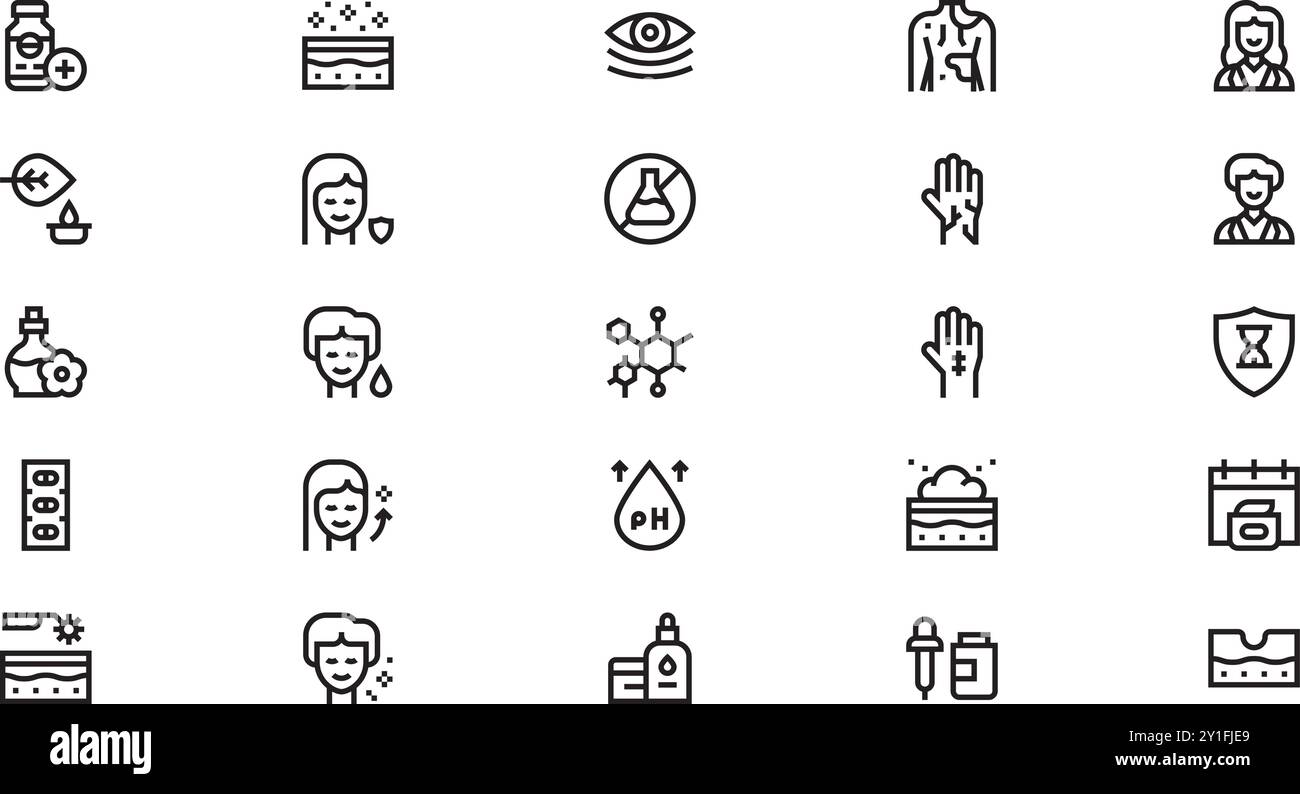 Skin regeneration icons High-Quality Vector Icons Collection with ...