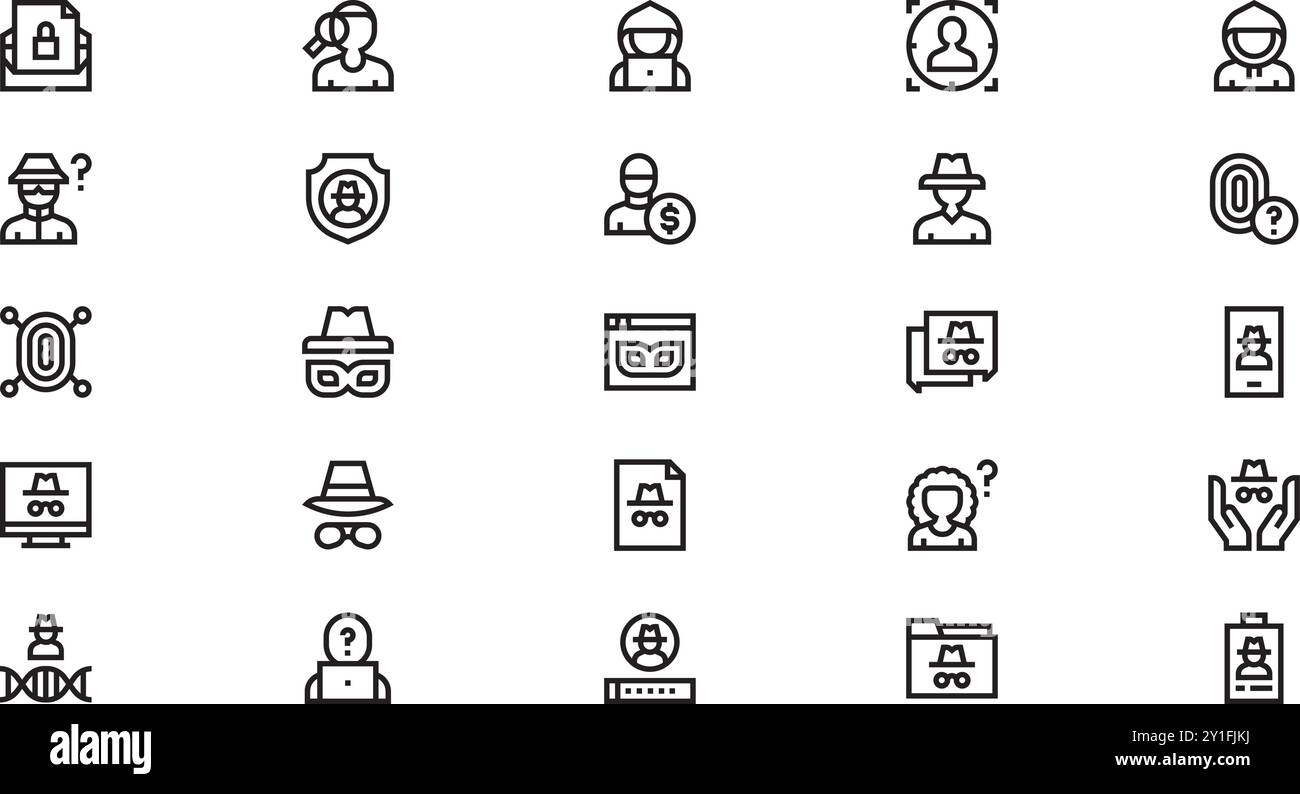 Anonymous characters icons High-Quality Vector Icons Collection with Editable Stroke. Ideal for ...