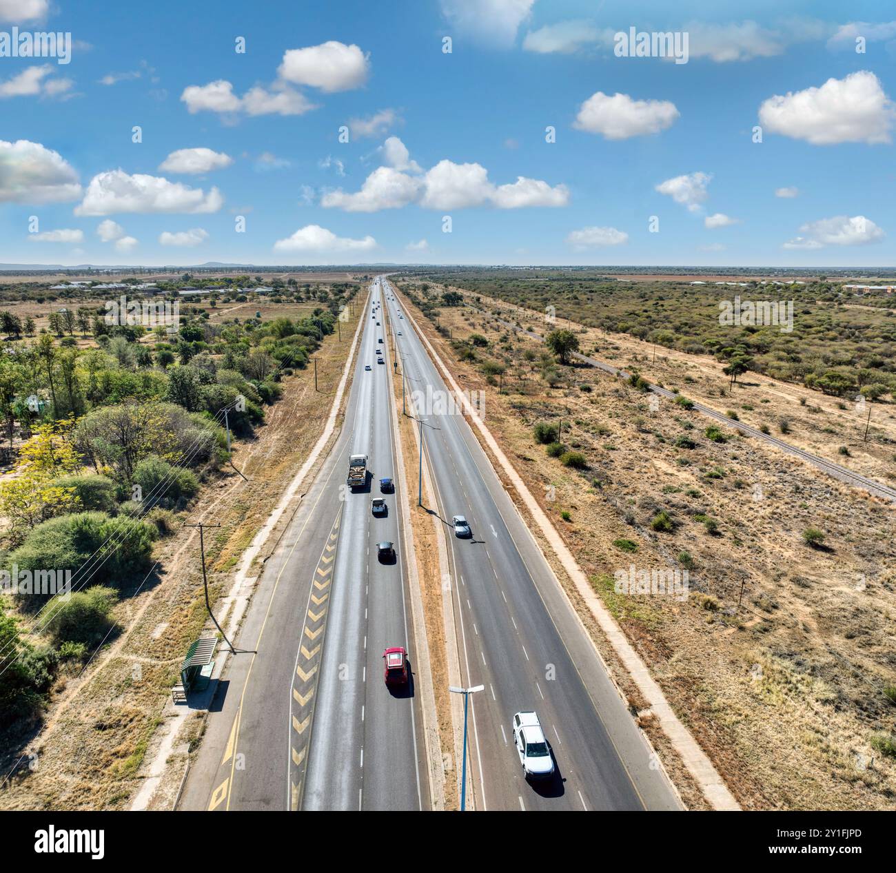 aerial view Phakalane road highway in Gaborone Botswana Stock Photo - Alamy