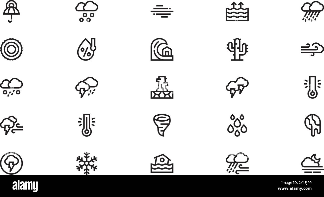 Extreme weather icons High-Quality Vector Icons Collection with ...
