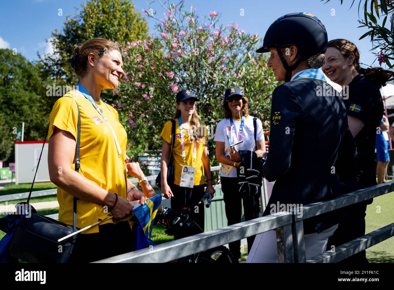 PARIS, France. , . Crown Princess Victoria, Princess Estelle and Queen ...