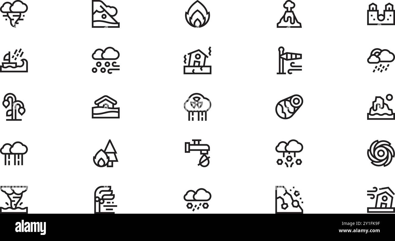 Extreme weather icons High-Quality Vector Icons Collection with ...