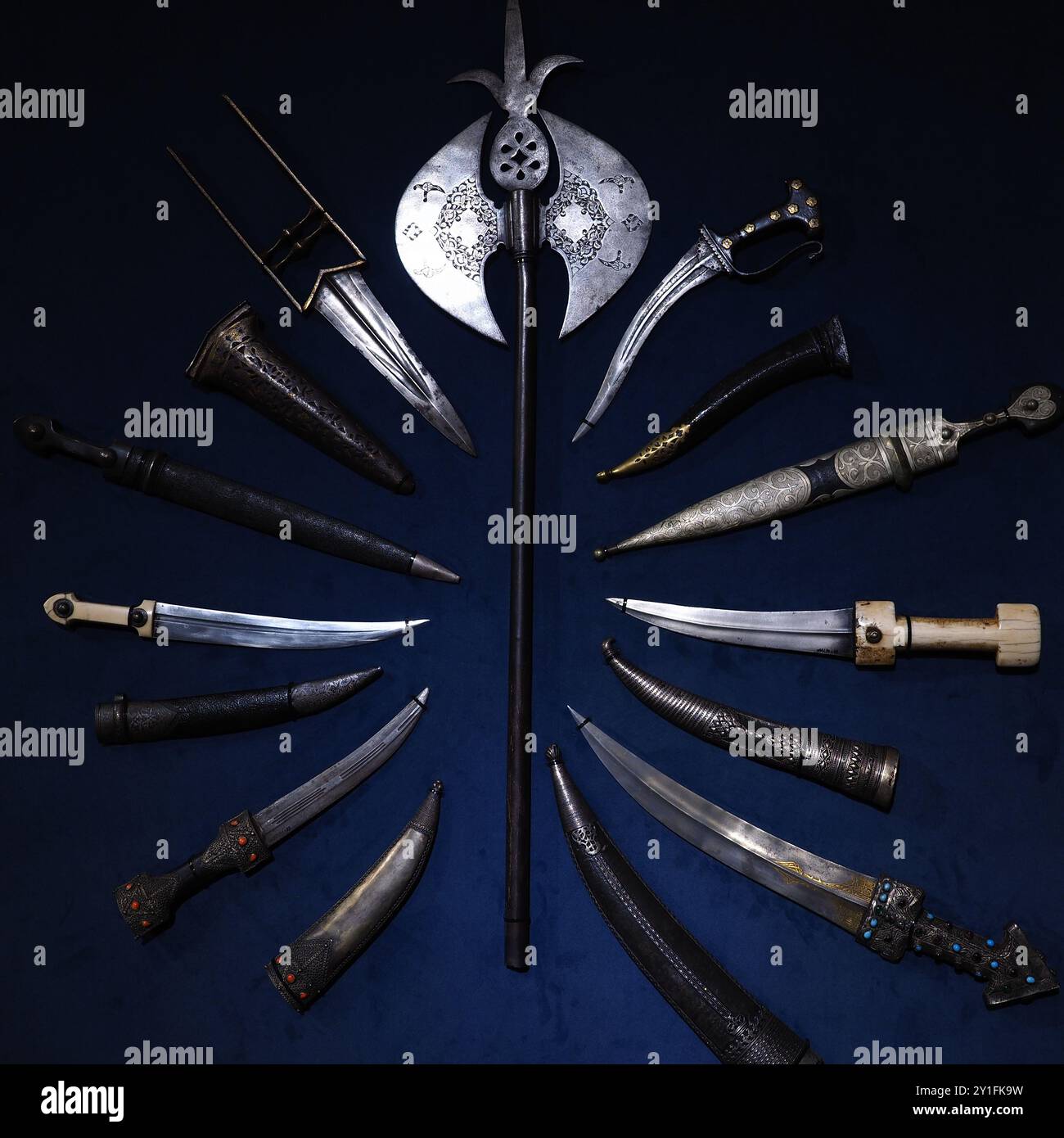 set of medieval weapons with sword and weapons. medieval weapons ...